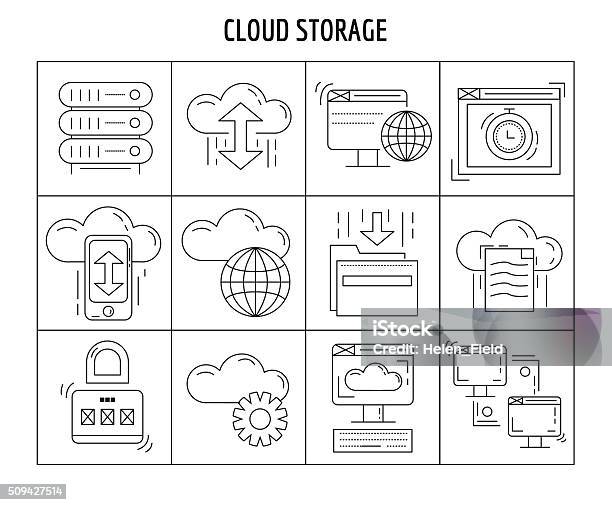 Set Vektor Ikon Linear Desain Datar Sederhana Ilustrasi Stok Unduh
