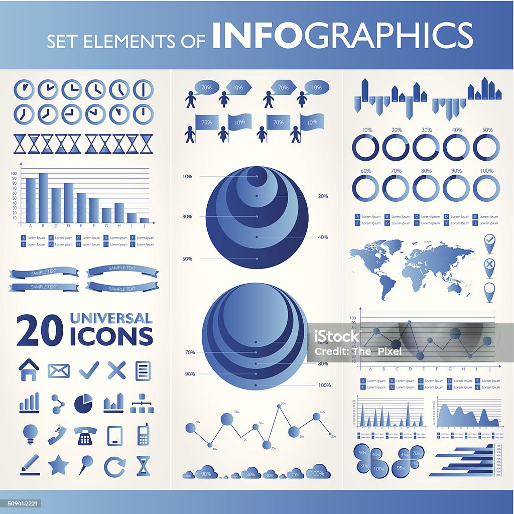 Infografis Biru Kumpulan Ikon Universal Ilustrasi Stok - Unduh Gambar ... Infografis Biru Kumpulan Ikon Universal Ilustrasi Stok - Unduh Gambar ...