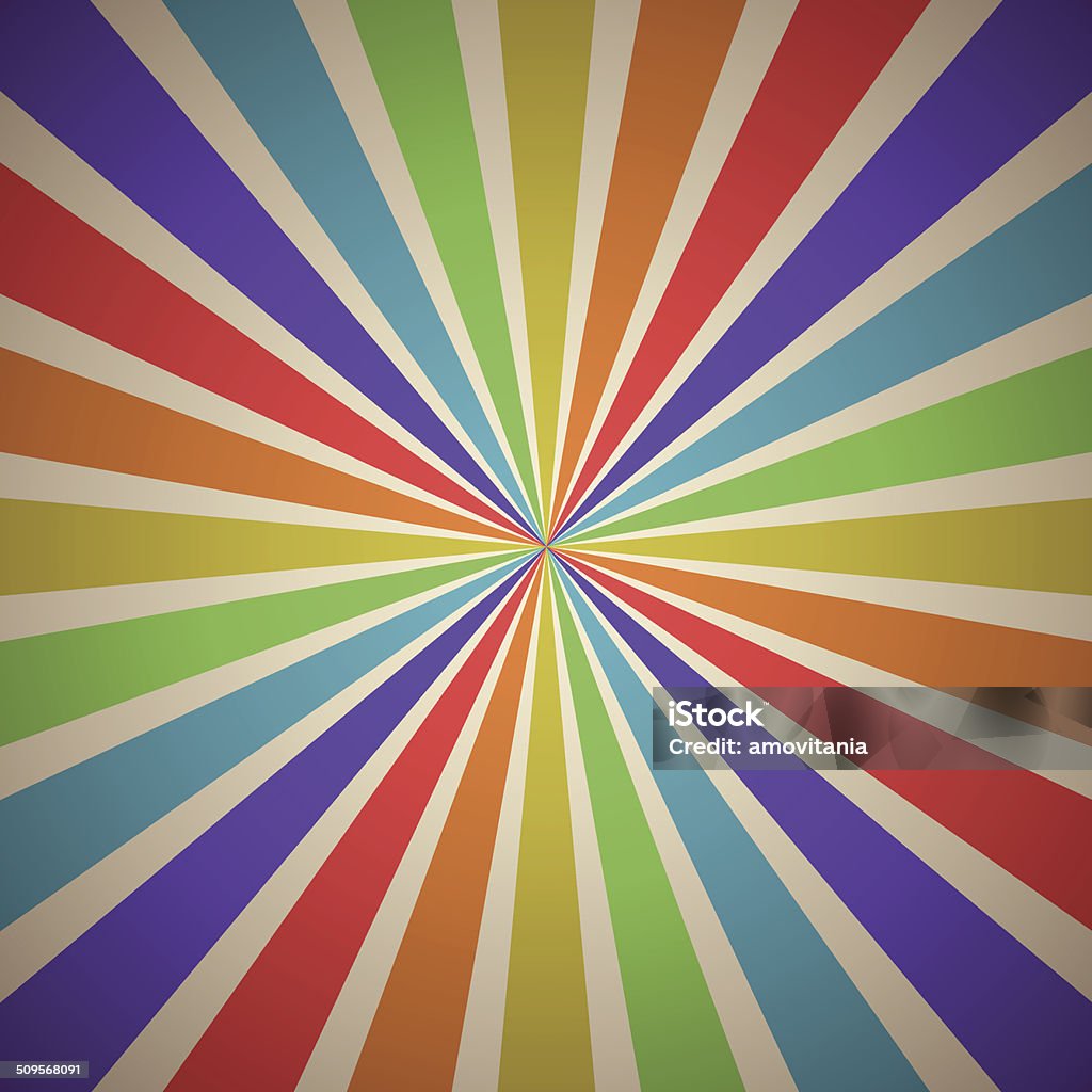 Fanning Rays Abstract Geometric Background With Stripes In Rainbow