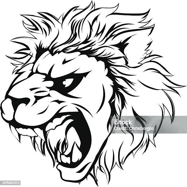 Lion 짐승 볼테르 갈기에 대한 스톡 벡터 아트 및 기타 이미지 갈기 검은색 격노한 Istock