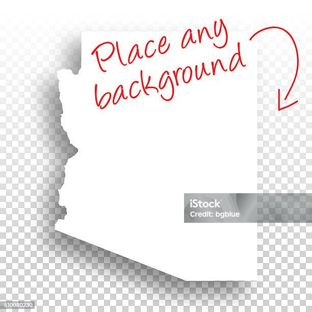 Arizona Map For Design Blank Background向量圖形及更多一個物體圖片 一個物體 亞利桑那州 剪裁圖