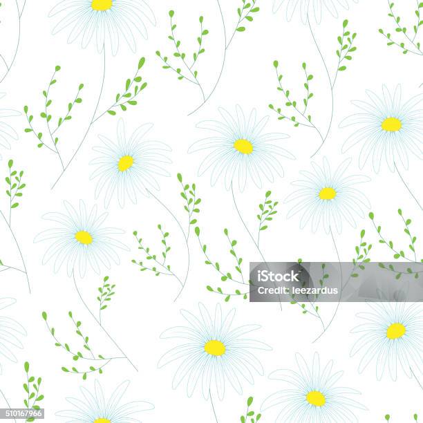 Floral Seamless Pattern With Delicate Flowers Handdrawing Vector