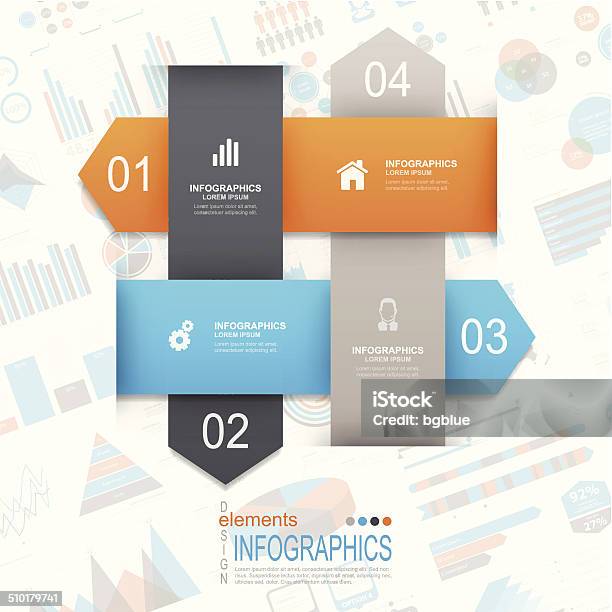 Abstract Infographics向量圖形及更多信息圖形圖片 信息圖形 四件物體 部分 Istock