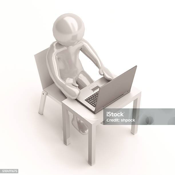 3 D 문자 컴퓨터로 작업하는 가득 찬에 대한 스톡 사진 및 기타 이미지 가득 찬 남자 남자 사업가 Istock
