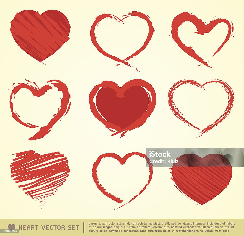 Hearts Vector Set Stock Illustration Download Image Now Heart Shape