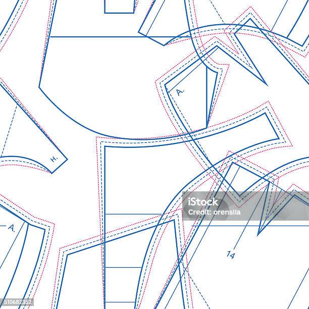 Dressmaking Circuit Pattern Clothing Seamless Pattern Sewing向量圖形及更多裁縫師
