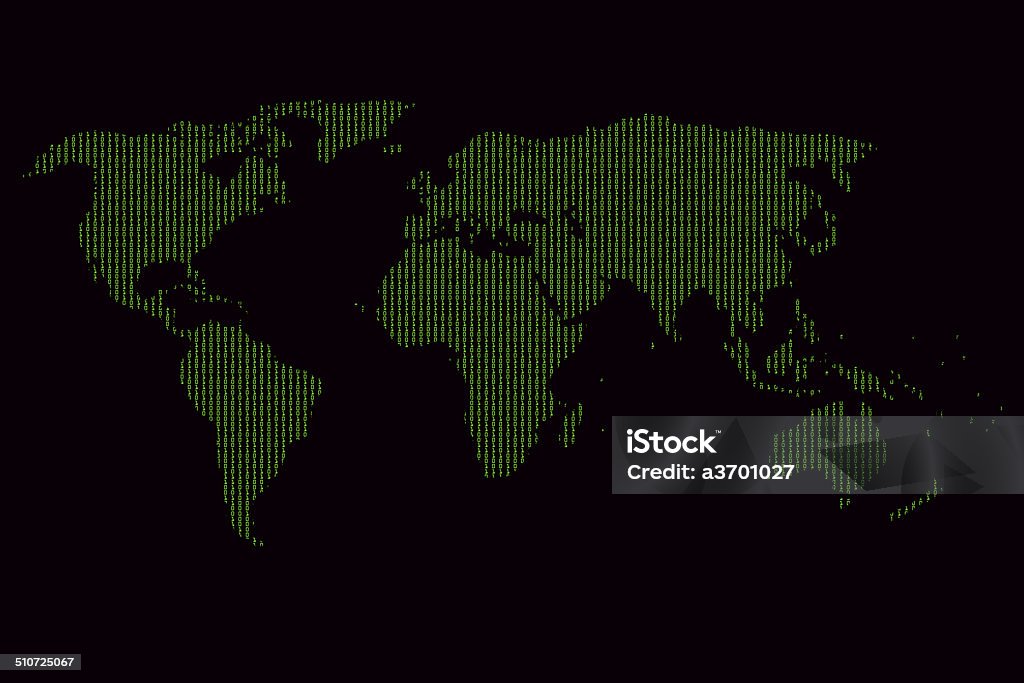 Digital World Map With Binary Code Stock Illustration - Download Image ... Digital World Map With Binary Code Stock Illustration - Download Image ...