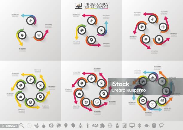 Set Infografis Panah Lingkaran Vektor Templat Untuk Diagram Siklus ... Set Infografis Panah Lingkaran Vektor Templat Untuk Diagram Siklus ...