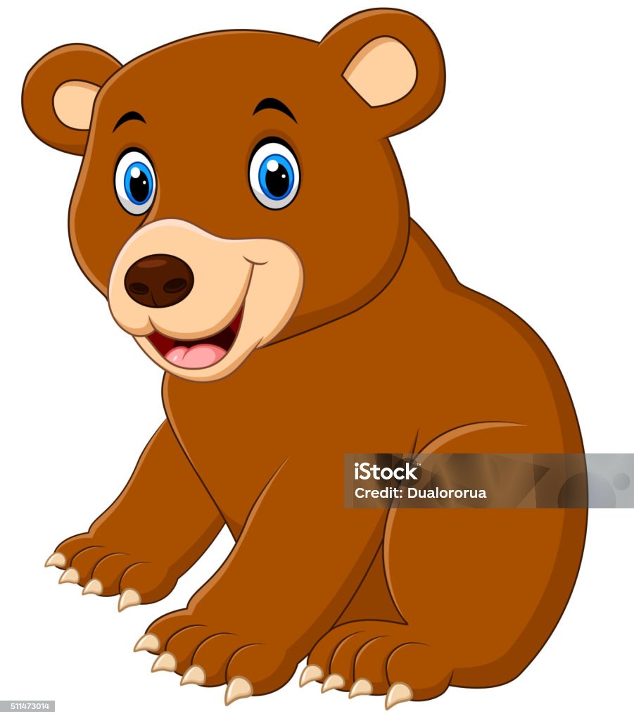 Cute Brown Bear Cartoon Stock Illustration Download Image Now