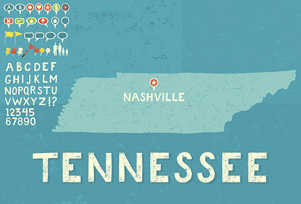 Tennessee state map Clipart Vector PNG , SVG, EPS, PSD, AI