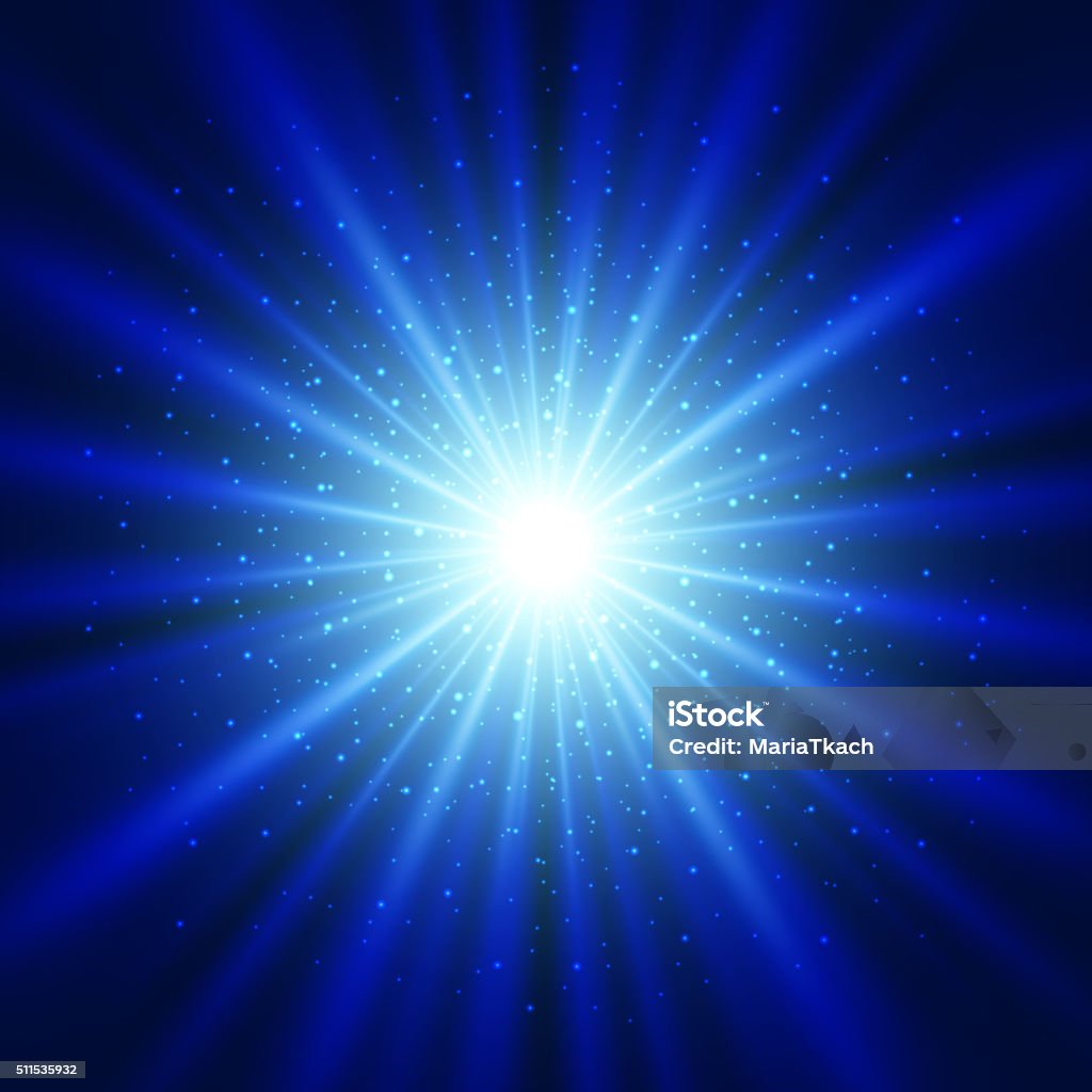 Blue Light Sunburst Background Stock Illustration Download Image Now