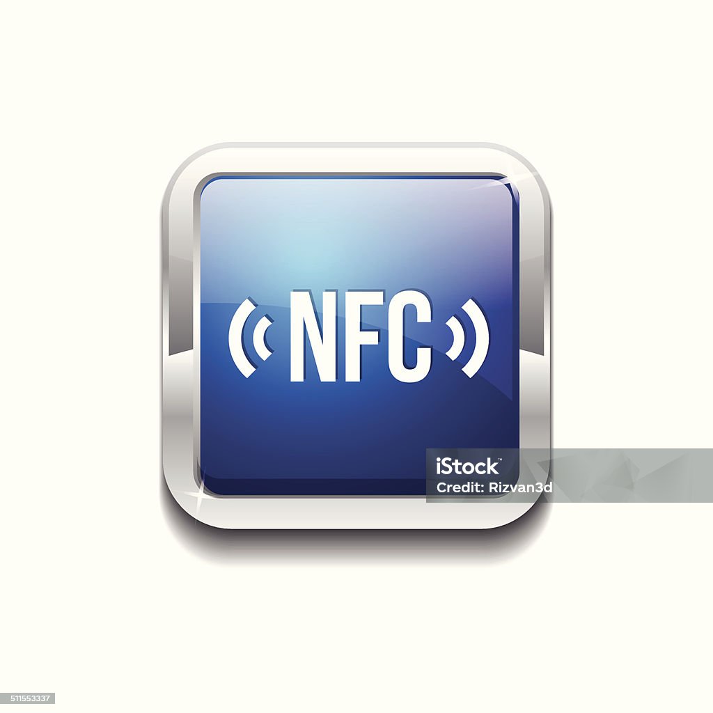 Nfc 스퀘어 벡터 블루 웹 아이콘크기 버튼 0명에 대한 스톡 벡터 아트 및 기타 이미지 0명 곡선 근거리 무선 통신