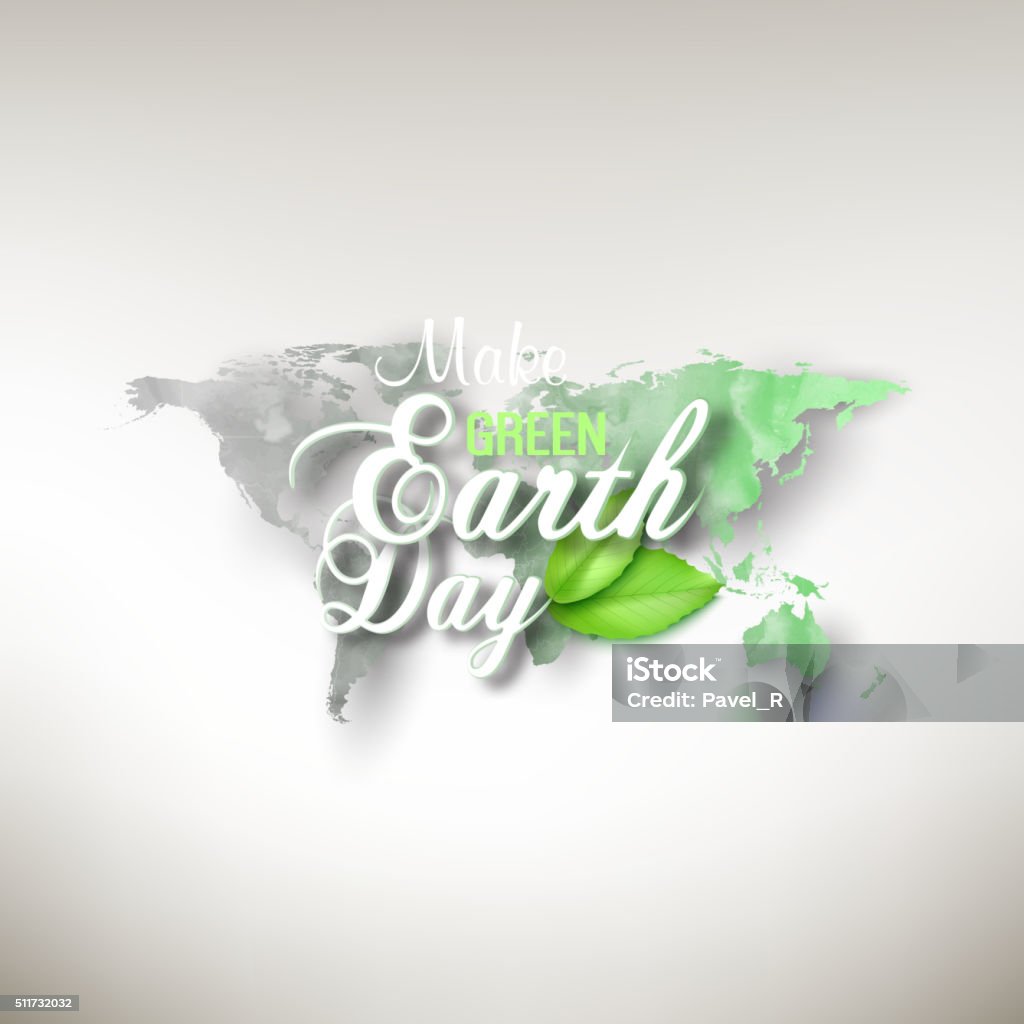 Vetores De Dia Da Terra Fundo Com As Palavras Mapamúndi E Verde E Mais