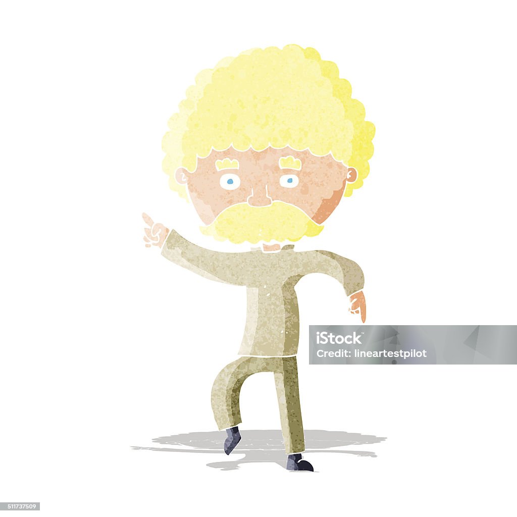 Cartoon Seventies Style Man Disco Dancing Stock Illustration Download