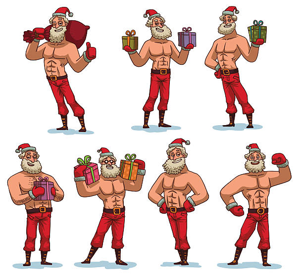 270 Muscle Santa Stock Illustrations Royalty Free Vector Graphics