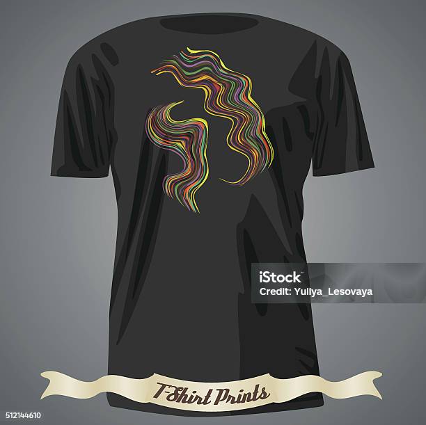 Desain Kaos Dengan Ilustrasi Abstrak Ilustrasi Stok Unduh Gambar