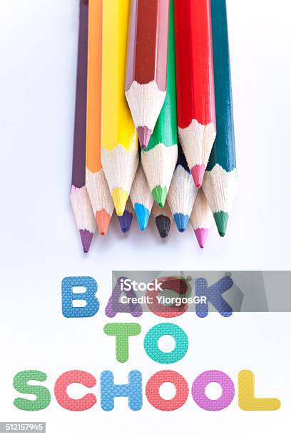 Back To School 메시지 및 채색기법 연필 0명에 대한 스톡 사진 및 기타 이미지 0명 다발 다중 색상 Istock