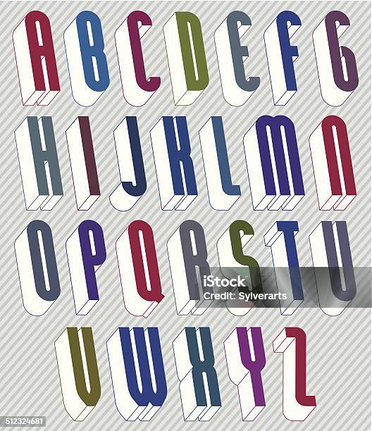 Font 3d Dengan Gaya Yang Baik Huruf Berbentuk Sederhana Alfabet