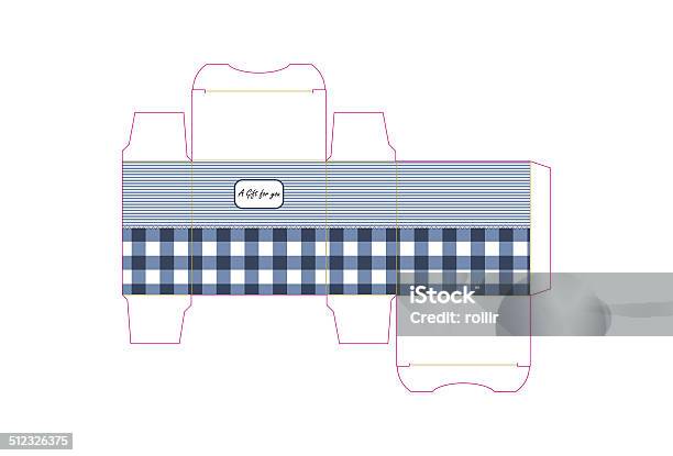 Template Kotak Hadiah Diisolasi Di Atas Putih Untuk Manusia Label
