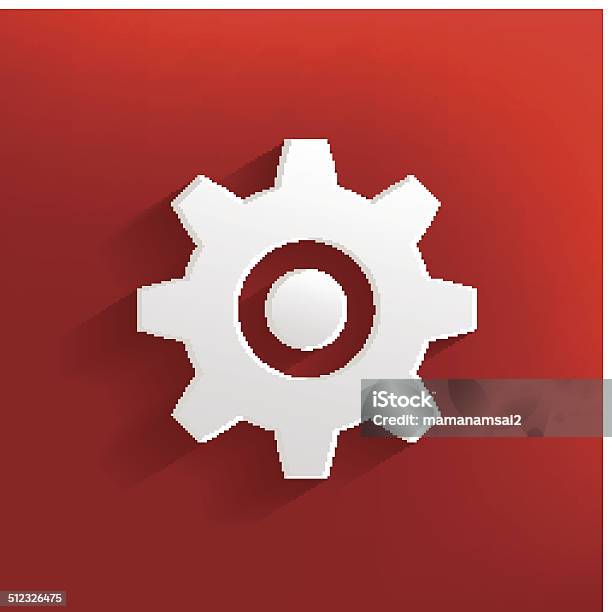 Gear 설계 적색 배경 깨끗하다 벡터 기계 부분에 대한 스톡 벡터 아트 및 기타 이미지 기계 부분 기계공 기어 기계