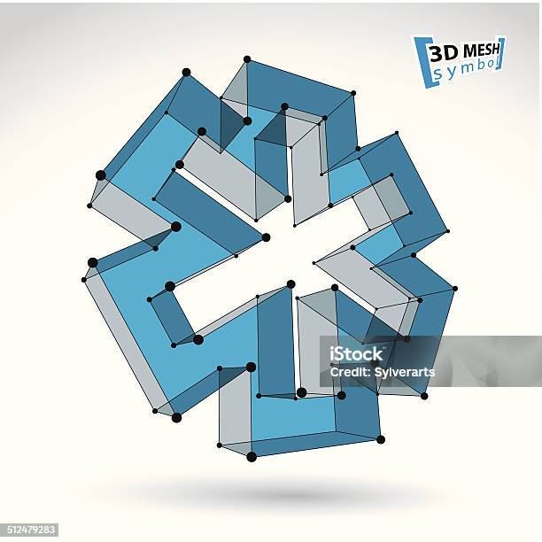 3 D 메쉬형 웹 블루 구급차 아이콘크기 흰색 바탕에 흰색 배경 3차원 형태에 대한 스톡 벡터 아트 및 기타 이미지 3차원