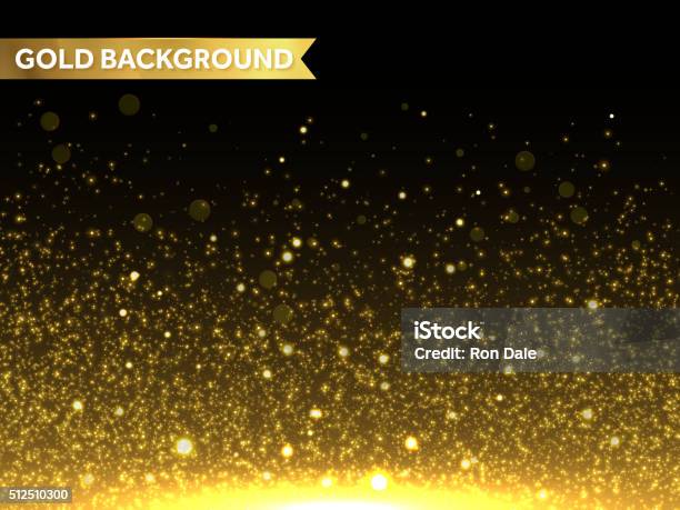 Vector Gold Glitter Particles Background Sparkling Star Texture向量圖形及更多亮