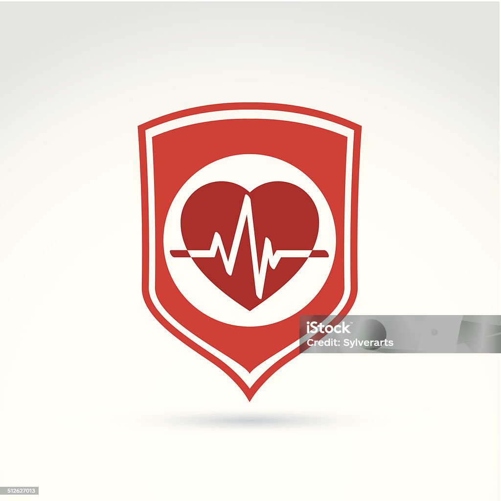 Cardiology Protection Heart Cardiogram Icon Cardio Vector Stock ... Cardiology Protection Heart Cardiogram Icon Cardio Vector Stock ...