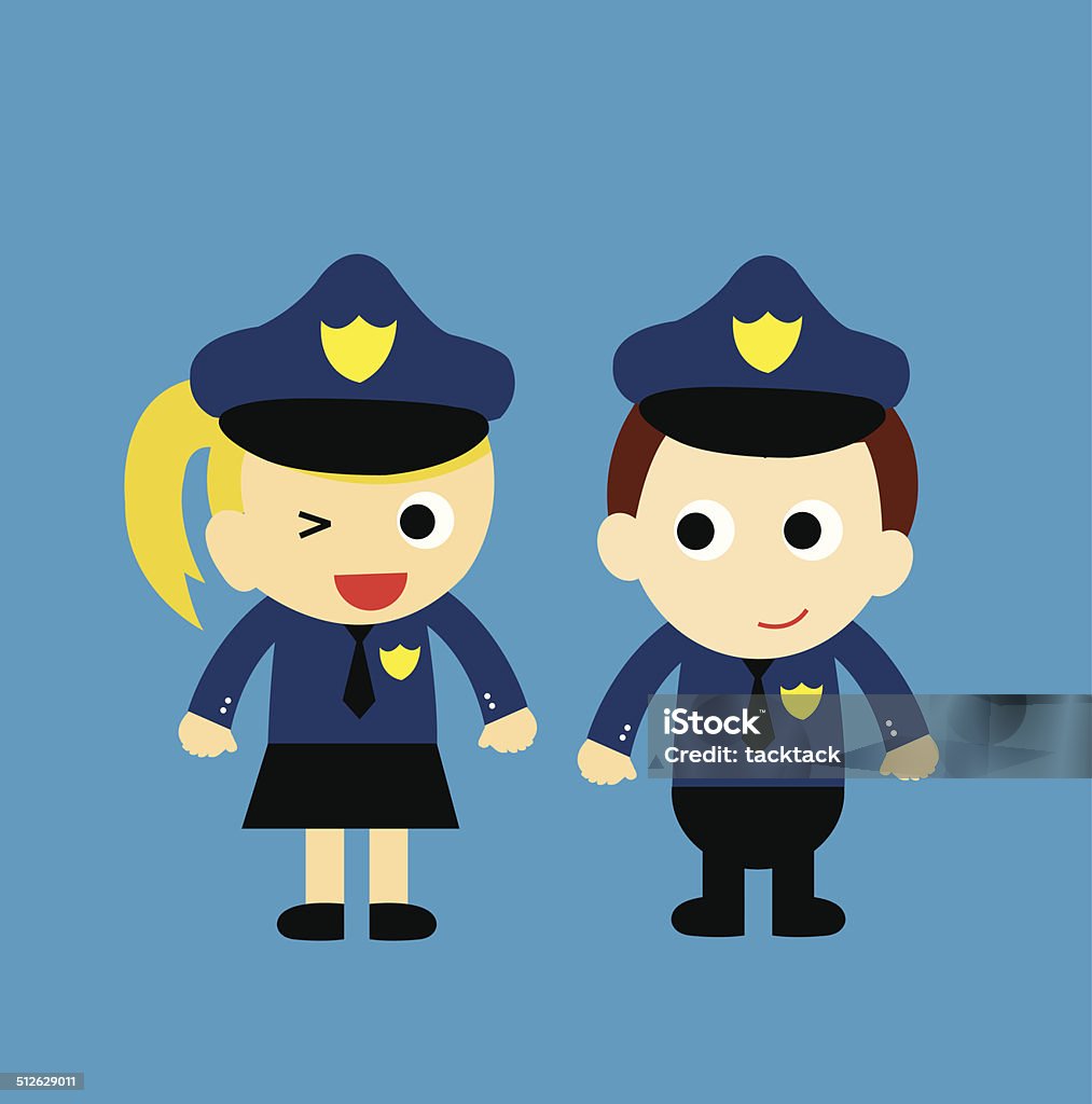 Kartun Polisi Dan Polwan Ilustrasi Stok Unduh Gambar Sekarang