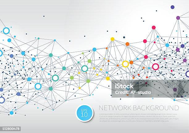 Abstract Network Background向量圖形及更多矢量圖圖片 矢量圖 節點 數據 背景 主題 Istock