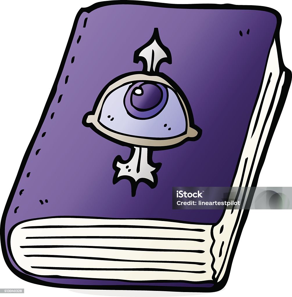 Cartoon Magic Spell Book Stock Illustration Download Image Now Book Cheerful Clip Art Istock