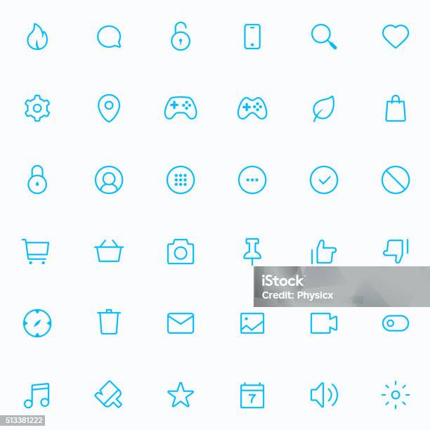 Outline Vector Icons For Web And Mobile向量圖形及更多一個物體圖片 一個物體 互聯網 保安