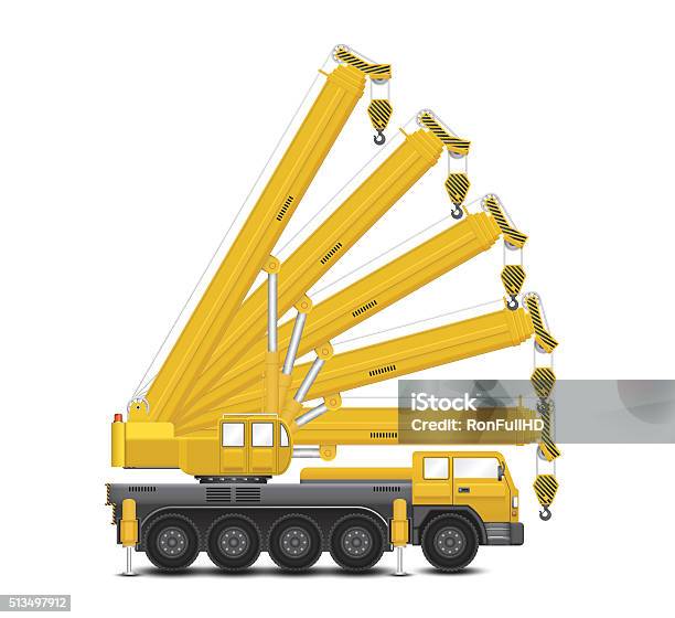 Mobile Crane向量圖形及更多吊起圖片 吊起 起重機 剪裁圖 Istock