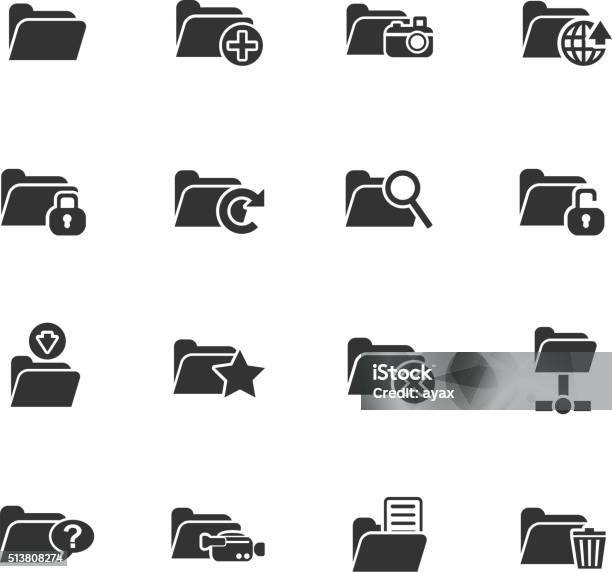 Folder Icon Set向量圖形及更多下載圖片 下載 商務 商業金融與工業 Istock