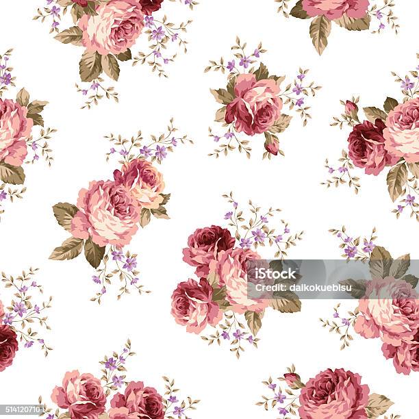 Rose Pattern向量圖形及更多一朵花圖片 一朵花 具有特定質地 可愛 Istock