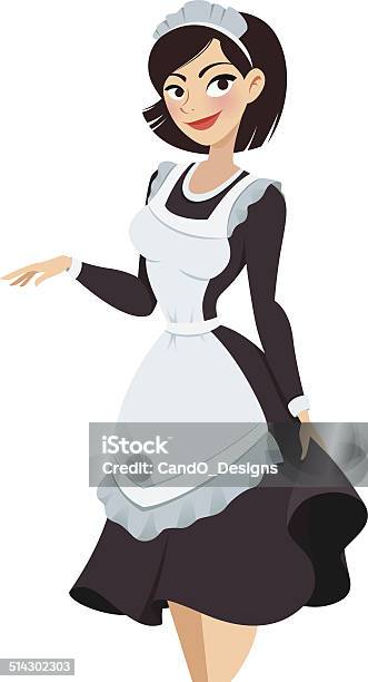 Maid — стоковая векторная графика и другие изображения на тему Клип арт Клип арт Костюм