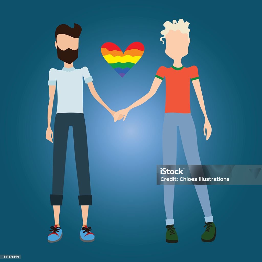 Ilustración De Pareja Gay Ilustración De Vectores Y Más Vectores Libres