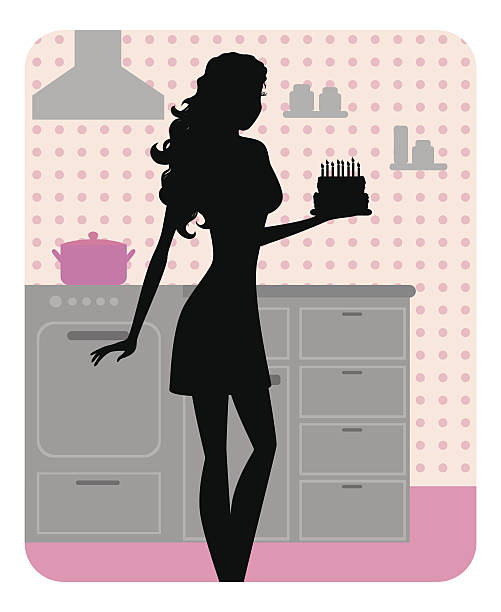 Woman Baker Silhouette
