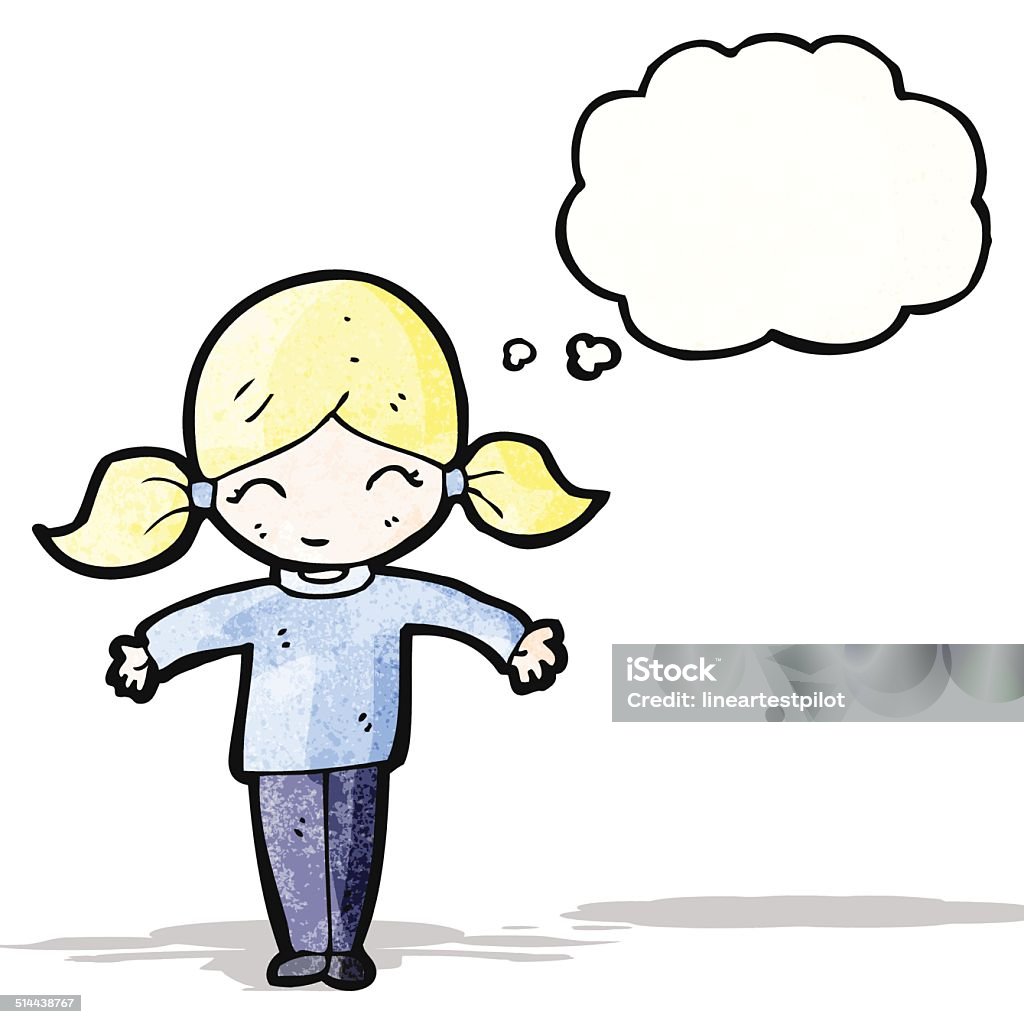 Cartoon Happy Blond Girl Stock Illustration Download Image Now
