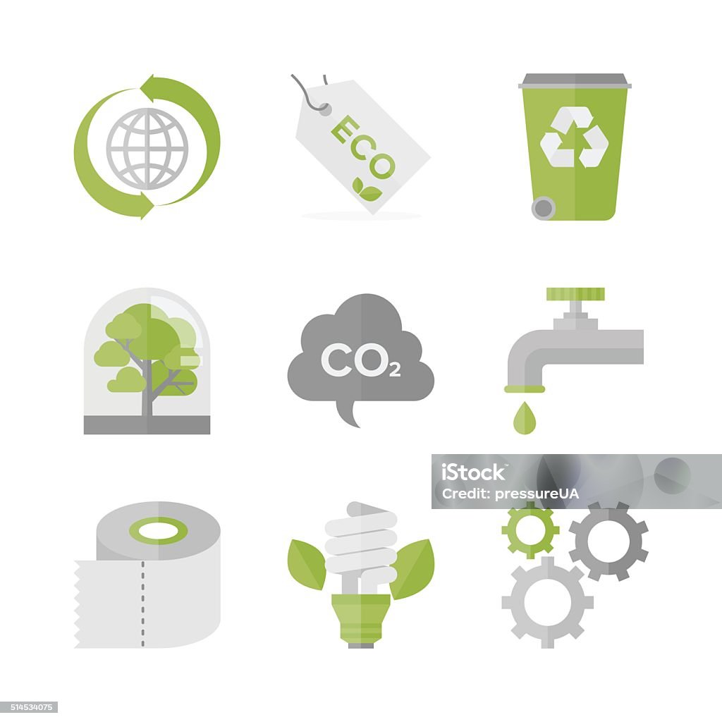 Global De Lécologie Et Ensemble De Plat Icônes De Protection De La