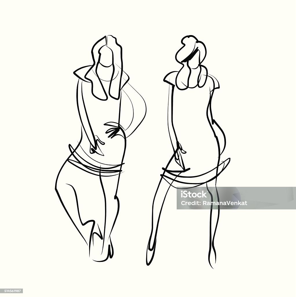 Ilustración De Bocetos De Moda Y Más Vectores Libres De Derechos De A La Moda A La Moda