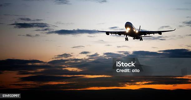 Approaching Airplane At Dawn Stock Photo - Download Image Now - Air ... Approaching Airplane At Dawn Stock Photo - Download Image Now - Air ...