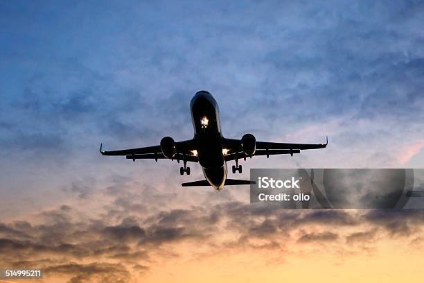 Approaching Airplane At Dawn Stock Photo - Download Image Now - Air ... Approaching Airplane At Dawn Stock Photo - Download Image Now - Air ...