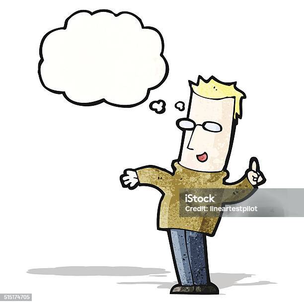 Cartoon Man With Idea向量圖形及更多仔細考慮圖片 仔細考慮 剪貼畫 可愛 Istock