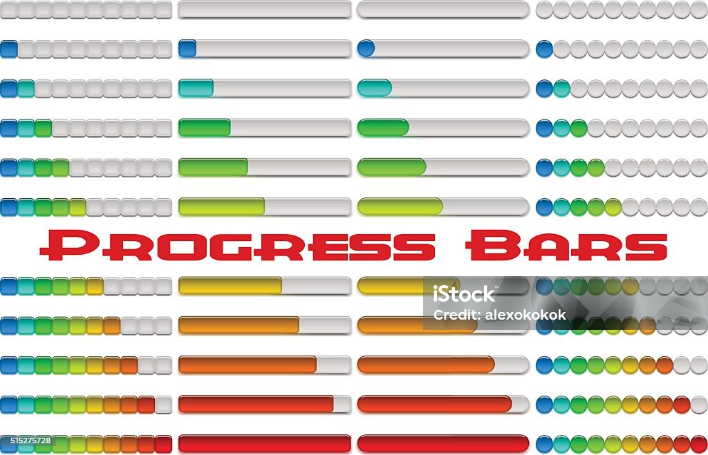 Progress Bars Set Stock Illustration - Download Image Now - Blue ... Progress Bars Set Stock Illustration - Download Image Now - Blue ...