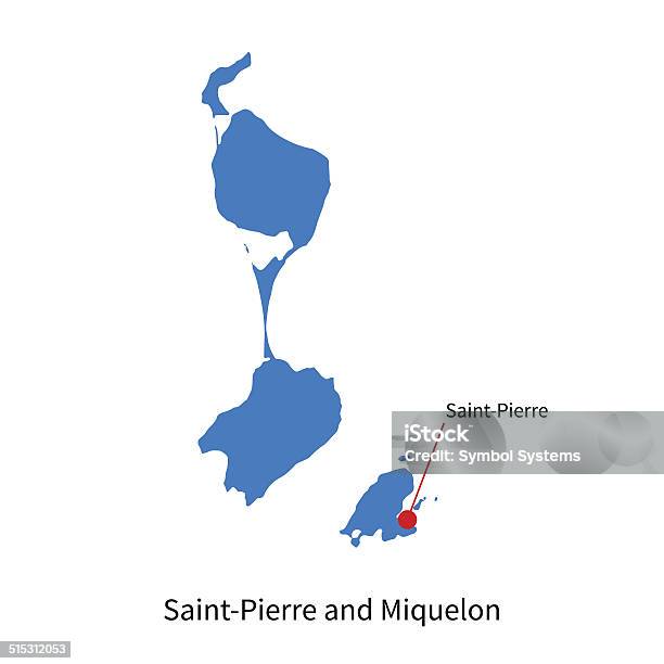 Vector Map Of Saintpierre And Miquelon With Capital City向量圖形及更多聖皮埃爾及密克隆