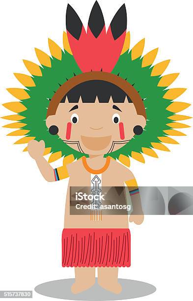 Character From Amazon Region In Brazil And Venezuela Vector
