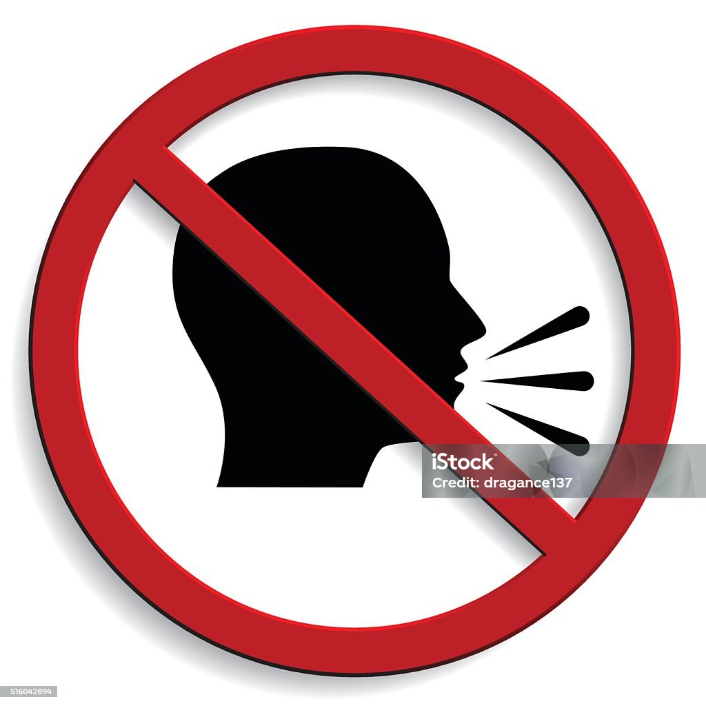 Vector No Talking Sign Stock Illustration - Download Image Now - Speech ... Vector No Talking Sign Stock Illustration - Download Image Now - Speech ...