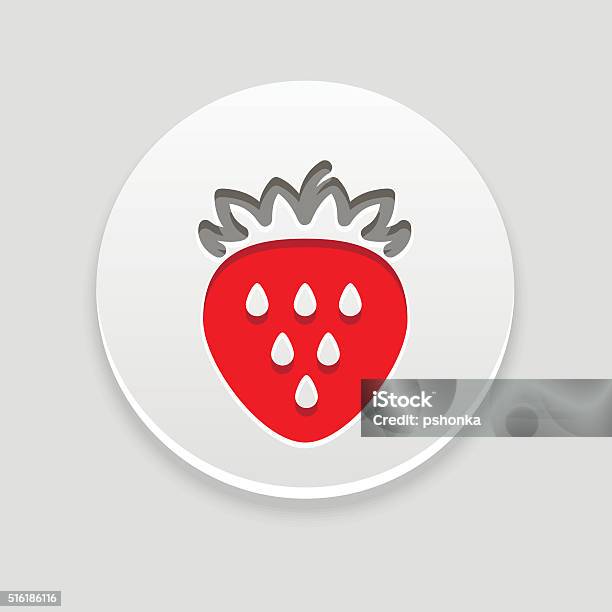 Erdbeersymbol Obst Vektorillustration Stock Vektor Art Und Mehr Bilder