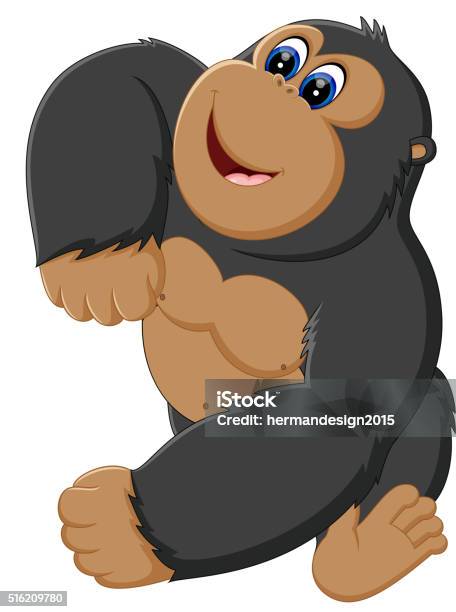 Kartun Gorila Lucu Ilustrasi Stok Unduh Gambar Sekarang Afeksi