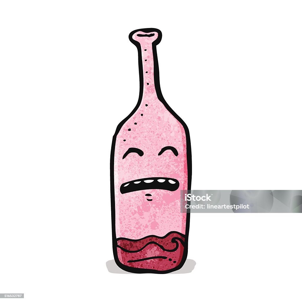 Red Wine Bottle Cartoon Character Stock Illustration Download Image